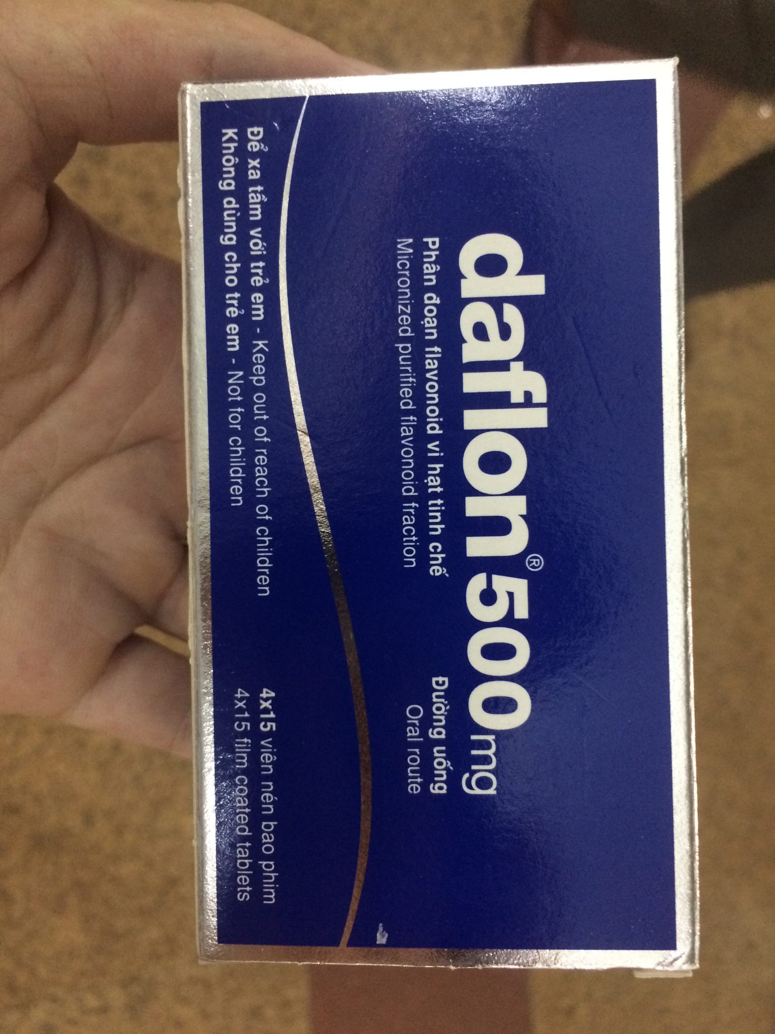 Daflon 500mg 2 boxes = 120 tablets For Micronized purified flavonoid ...
