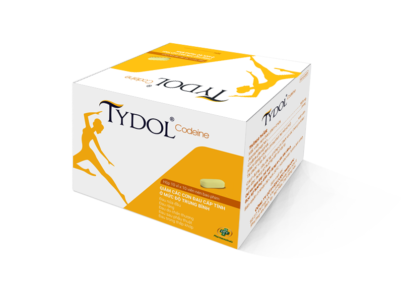 Tydol 8mg Codeine For Daily Usage 1 box = 100 tablets - RxViet